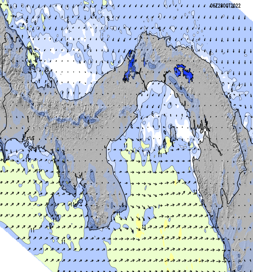 Panama Pacific High Resolution Wind Chart | SURFLINE.COM
